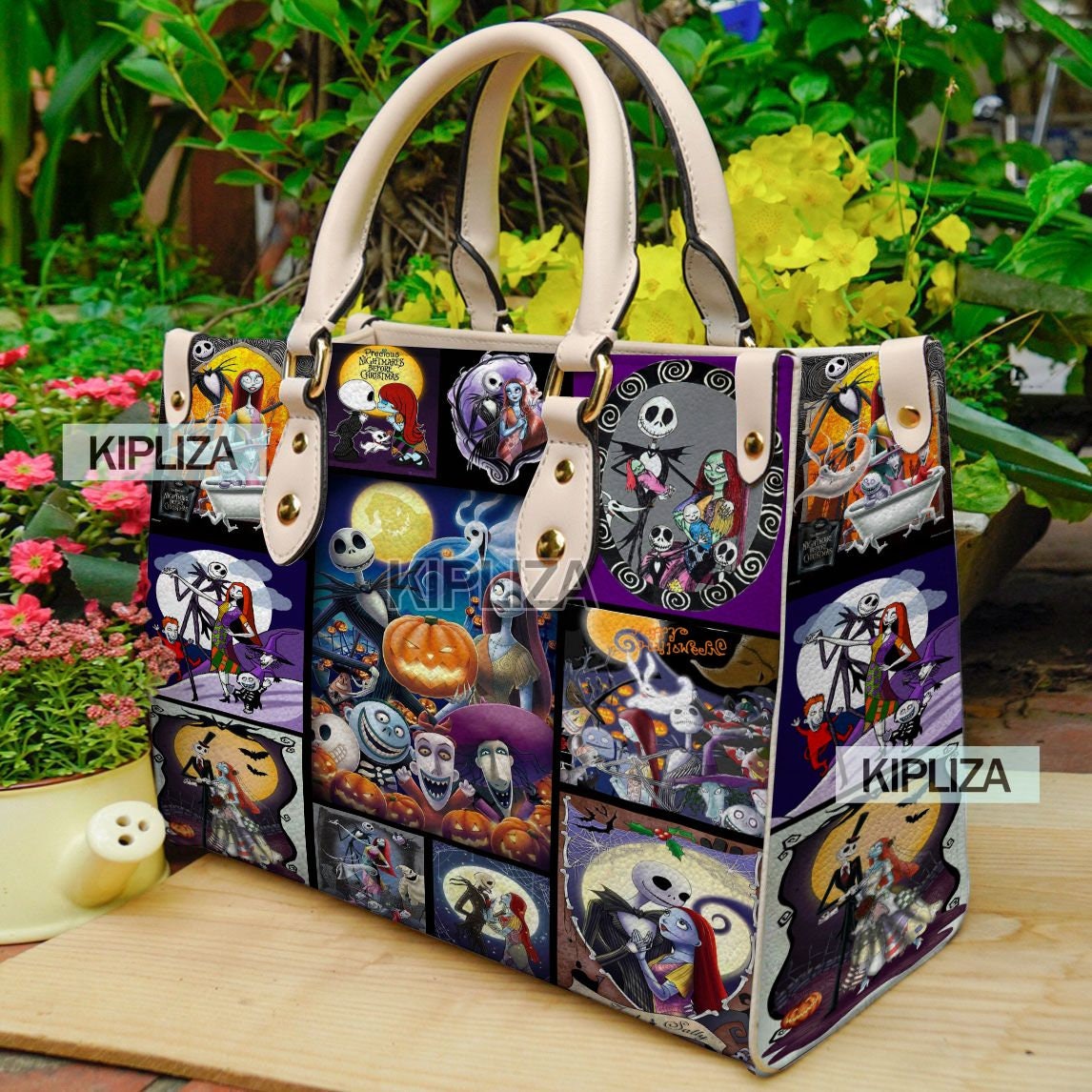 Jack Skellington Handbag, Jack Skellington Leather Bag, Halloween ...