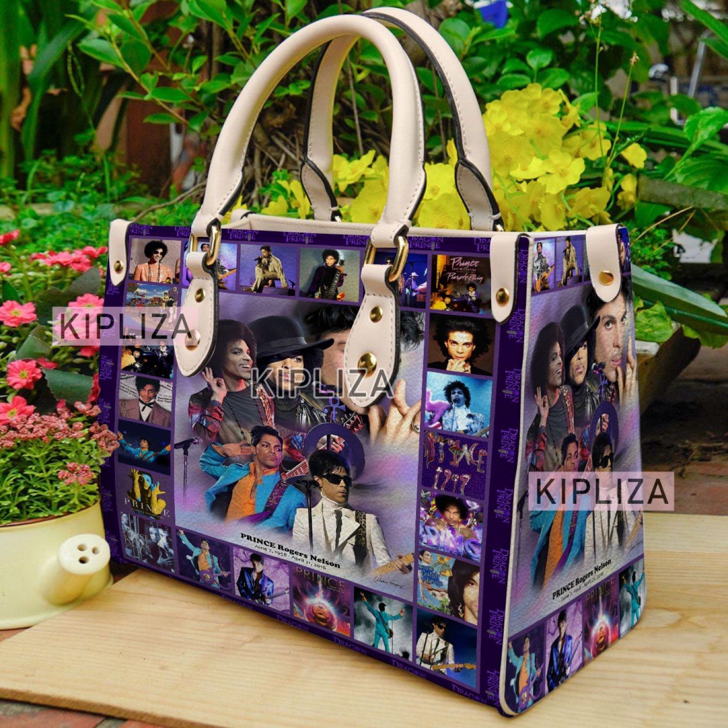 Prince Pur Rain Handbag, Prince Purple Leather Bag, Prince Rogers ...