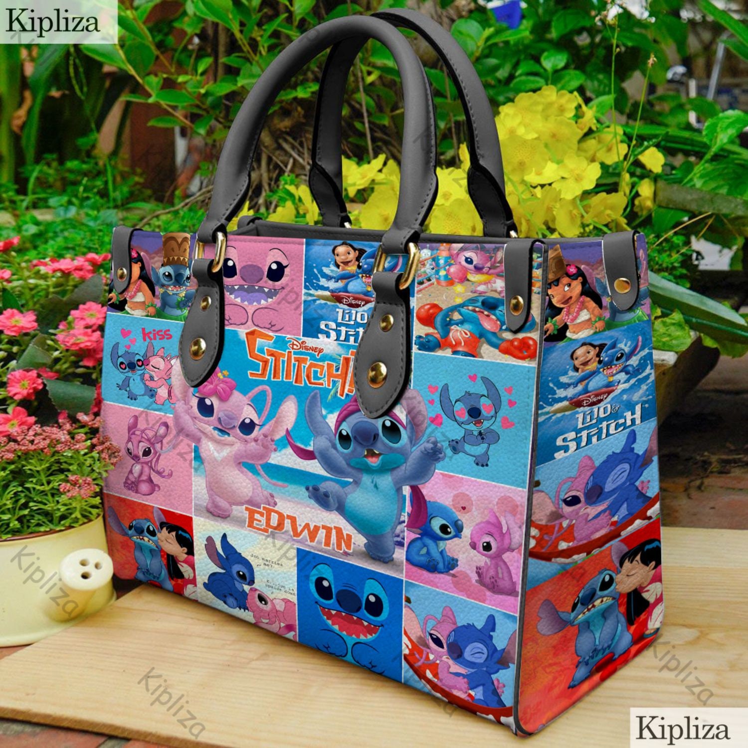 Cute Stitch Handbag, Disney Lilo and Stitch Leather Bag, Shoulder Bag ...