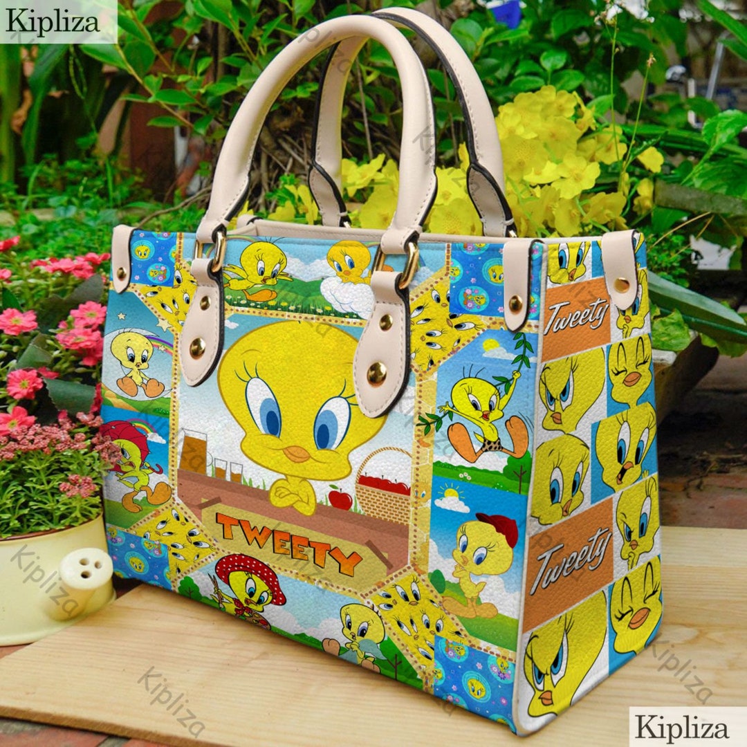 Tweety Bird Handbag, Tweety Bird Cartoon Leather Bag, Tweety Bird ...