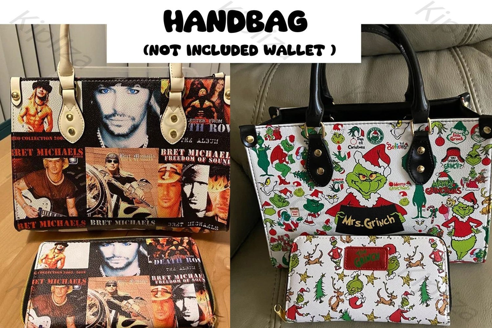 The Grinch Christmas Handbag the Grinch Leather Bag the - Etsy