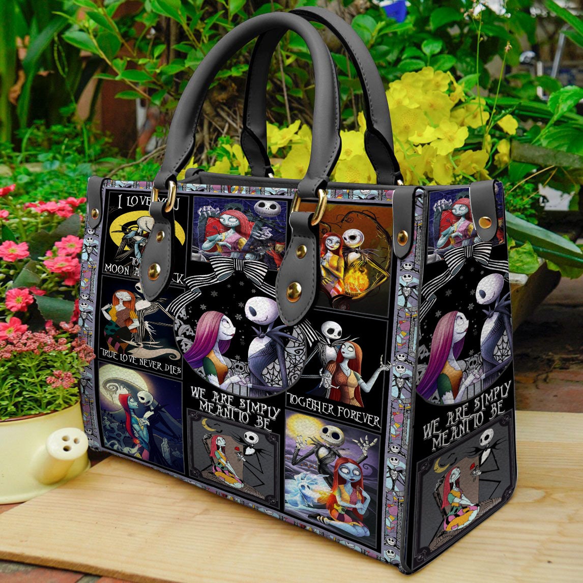 Jack Skellington Handbag, Jack Skellington Leather Bag, Halloween ...