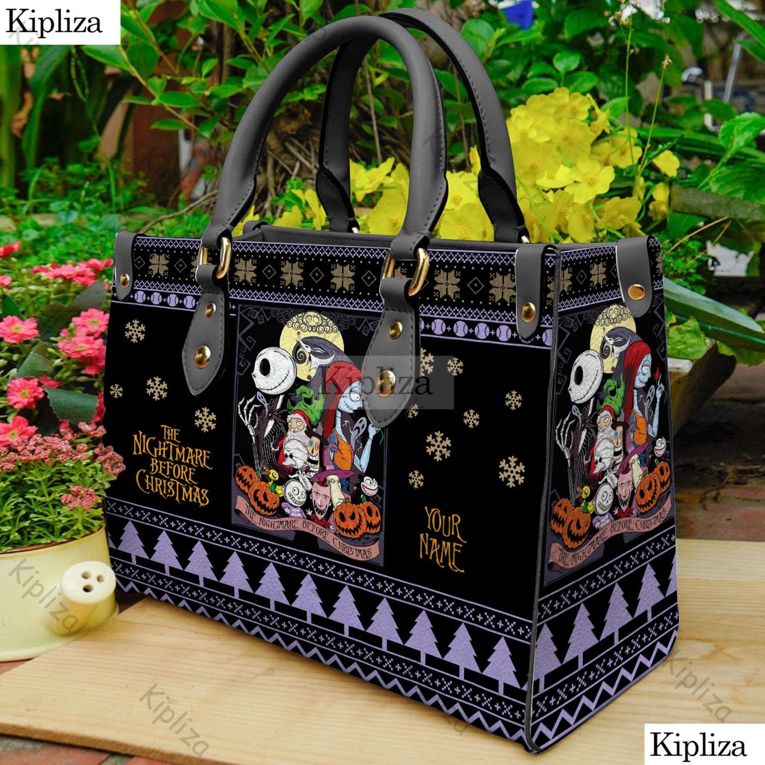 Jack Skellington Handbag, Jack Skellington Leather Bag, Halloween ...