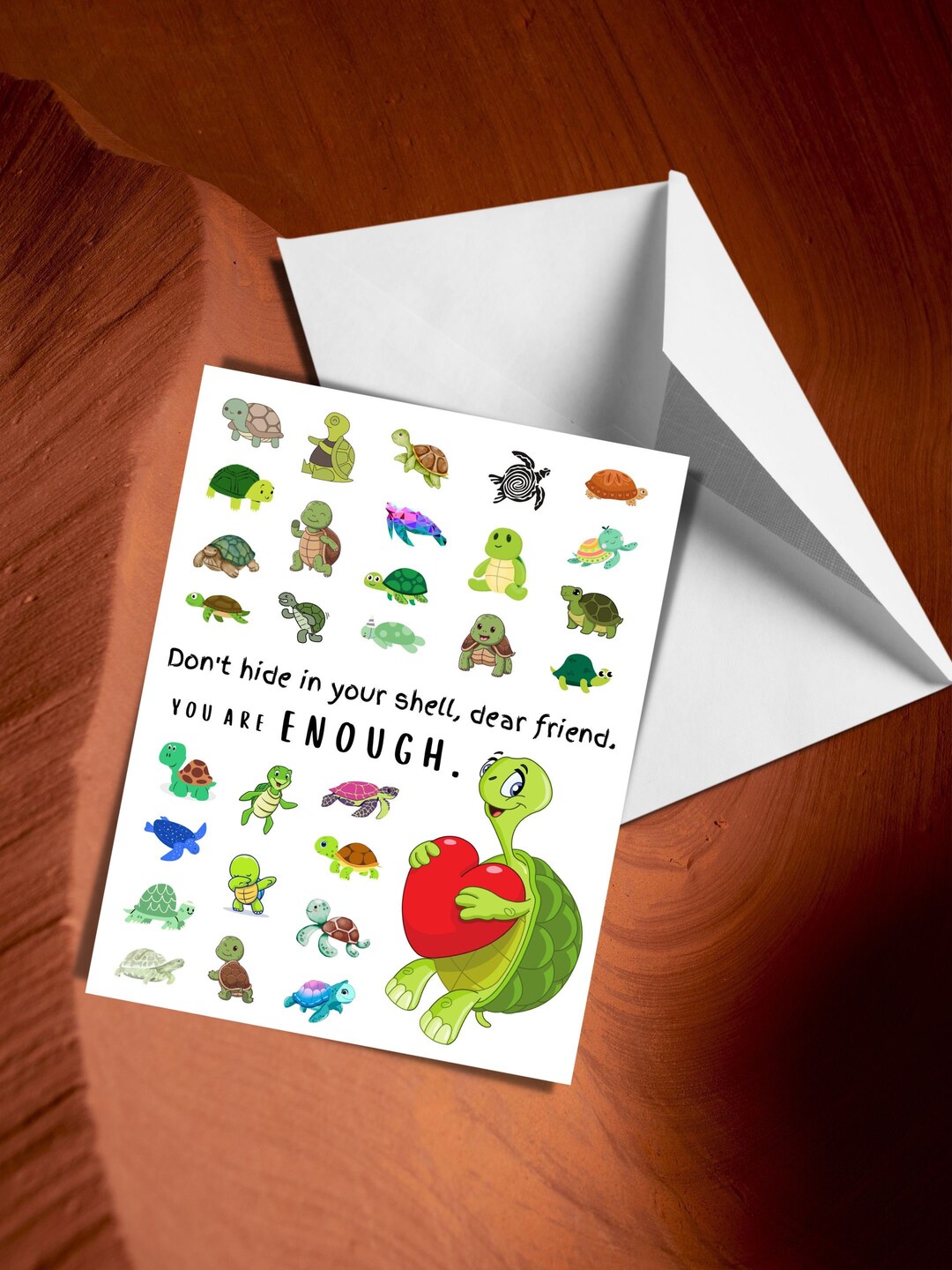 Friendship Card for Turtle & Tortoise Lovers 4.25 X - Etsy
