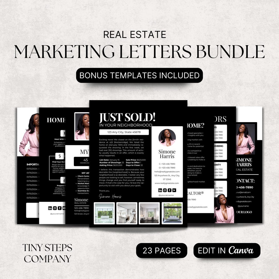 Real Estate Farming Letters Bundle, Luxury Real Estate Prospecting ...
