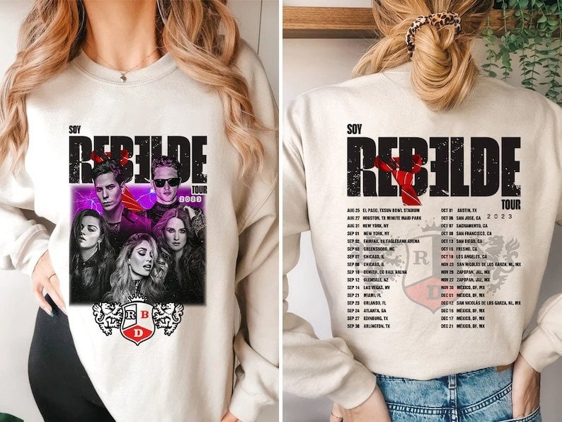 2 Sides Soy Rebelde Tour 2023 Shirt, Rebelde Tour Shirt 2023 sold by ...