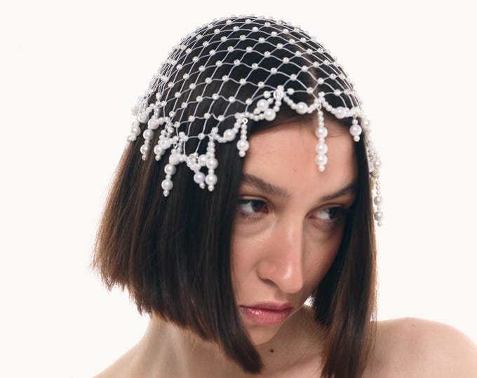 RED Beads Cap Handmade Beaded Cleopatra-inspired Headpiece – Elegant ...