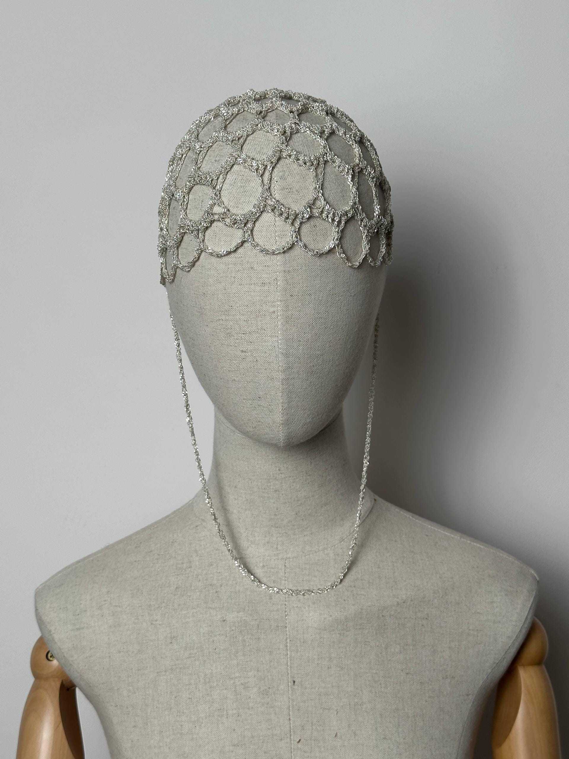 Medieval Silver Mesh Headpiece — Elegant Handmade Chain Cap - Etsy