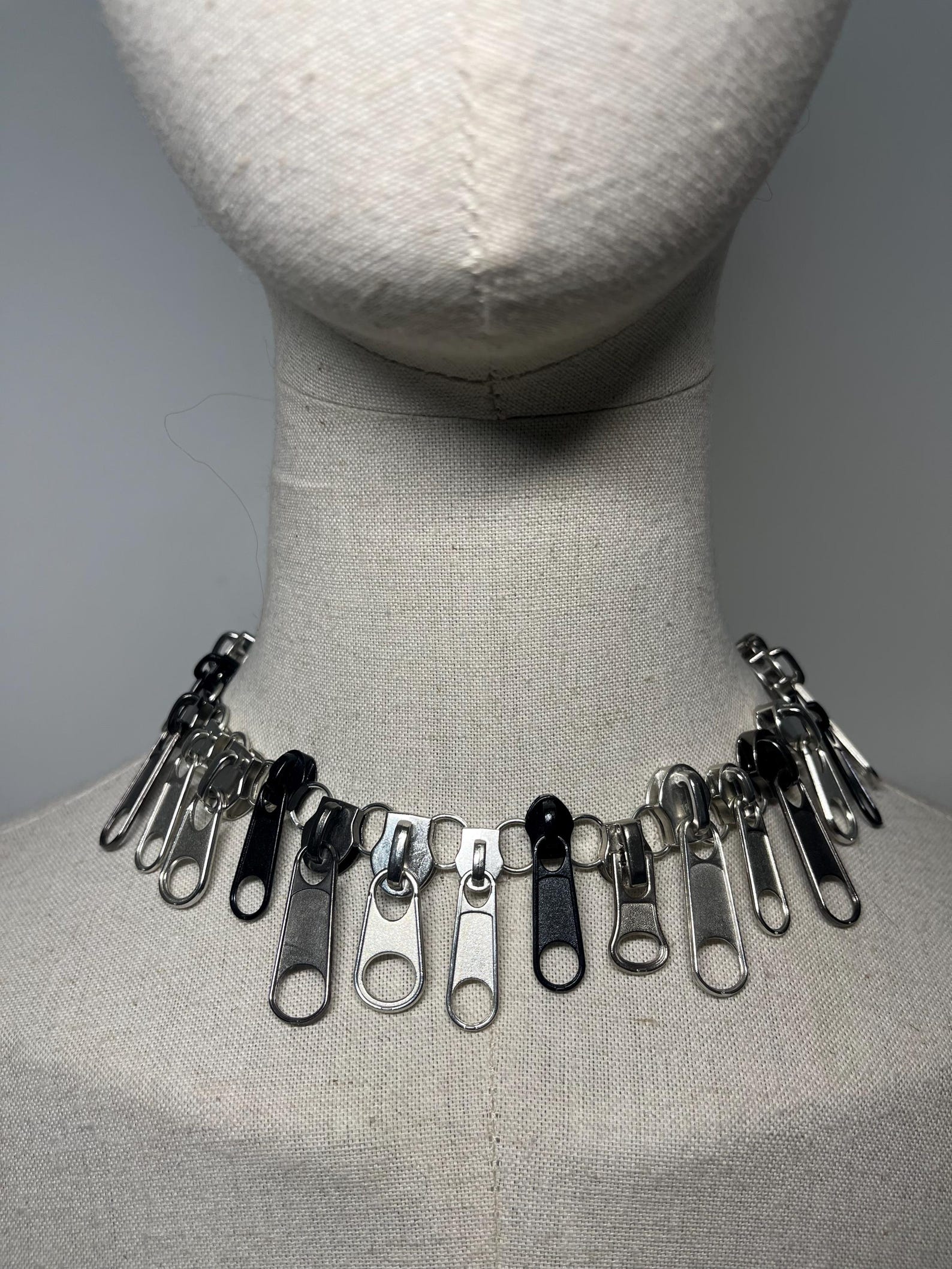 Zipper Necklace – Handmade Industrial Choke Rock & Punk Fashion ...