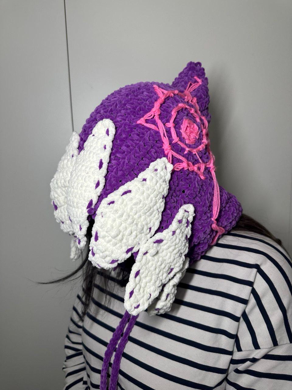 Arcane Jinx Cosplay Knit Hood. Shark Hood - Etsy