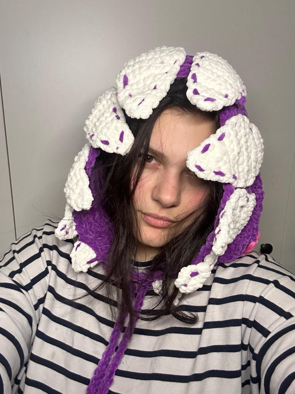 Arcane Jinx Cosplay Knit Hood. Shark Hood - Etsy