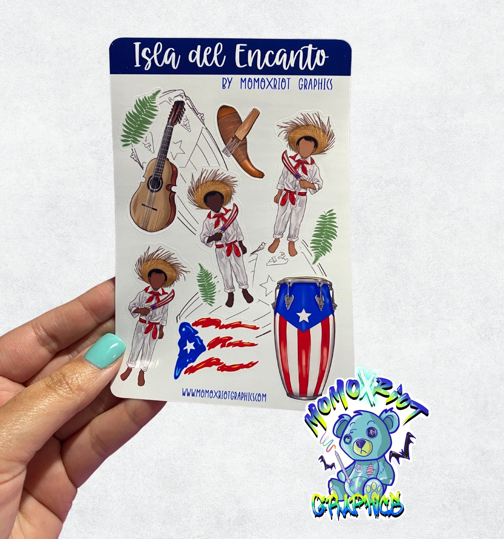 Puerto Rican Sticker Sheet: Boricua Vinyl Decals - Etsy