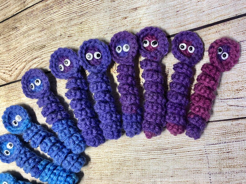 Worry Worms 8 Count Bundle Calming Colors Classroom Store Care Staff Grief Support - Etsy
