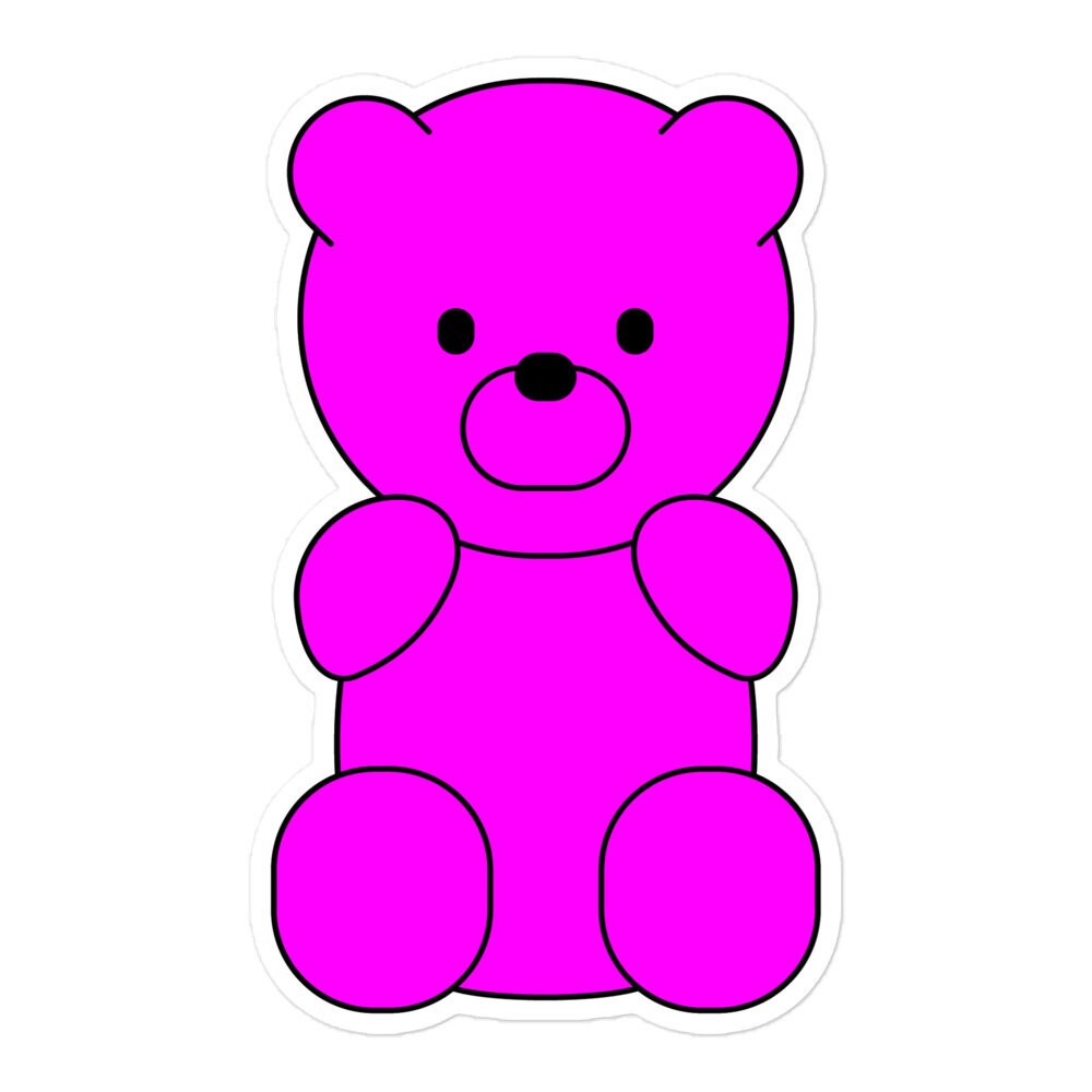 Pink Gummy Bear Sticker - Etsy