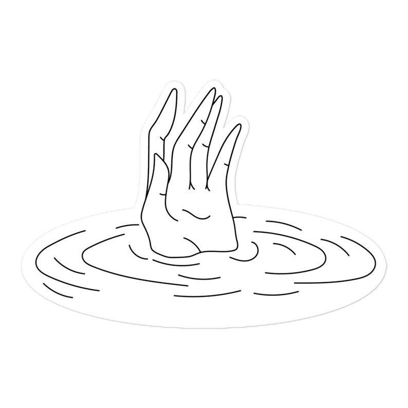 Drowning Sticker - Etsy