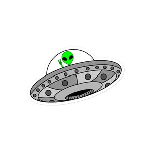 Alien UFO Sticker - Etsy