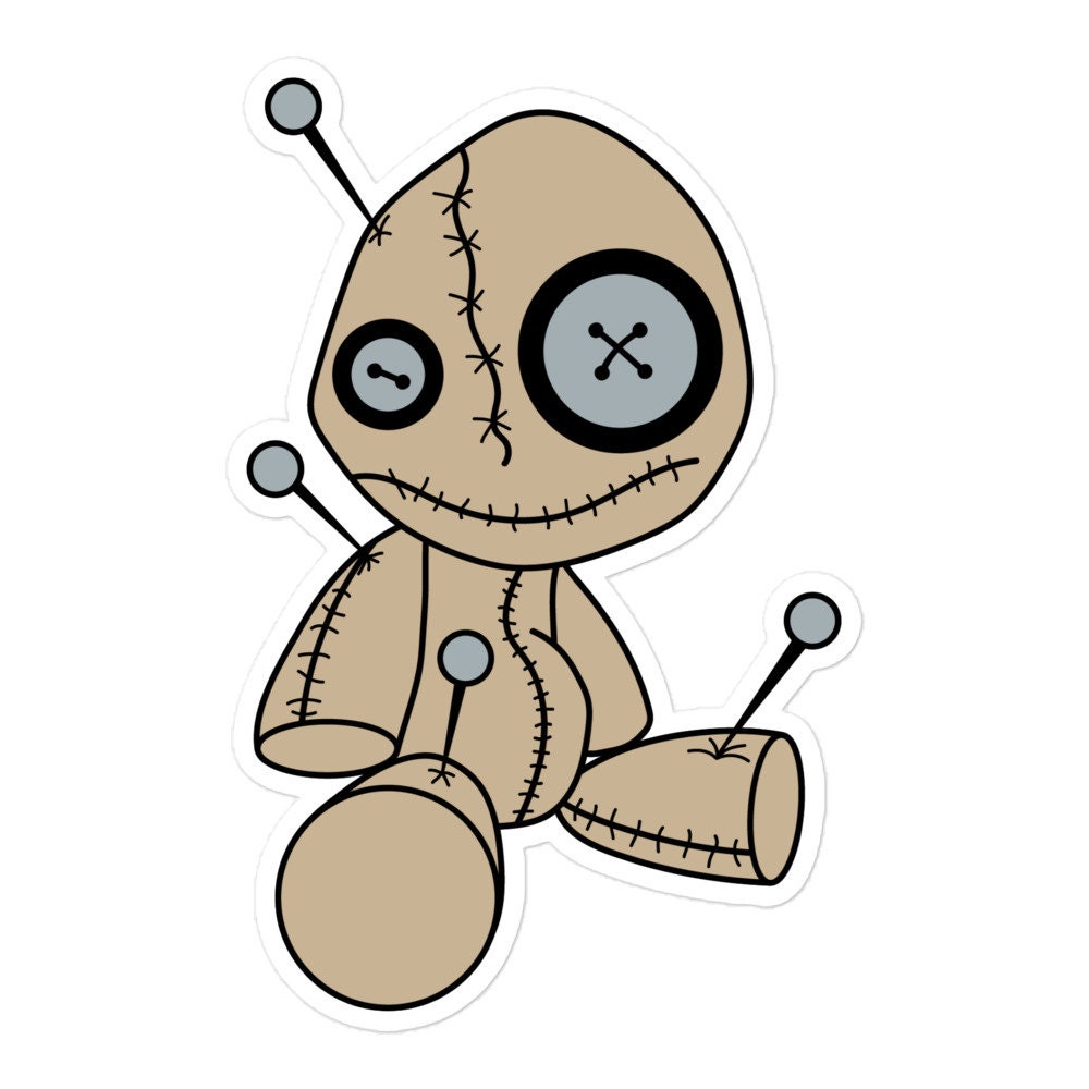 Creepy Voodoo Doll Sticker - Etsy