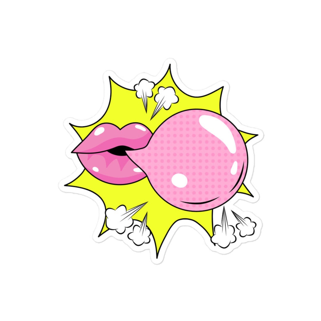 Pop Art Bubble Gum Sticker - Etsy