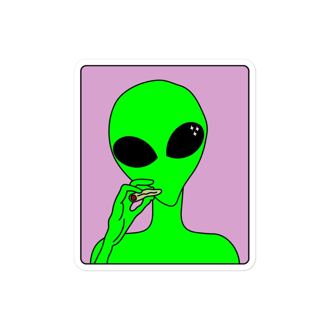 Alien Blunt Sticker - Etsy
