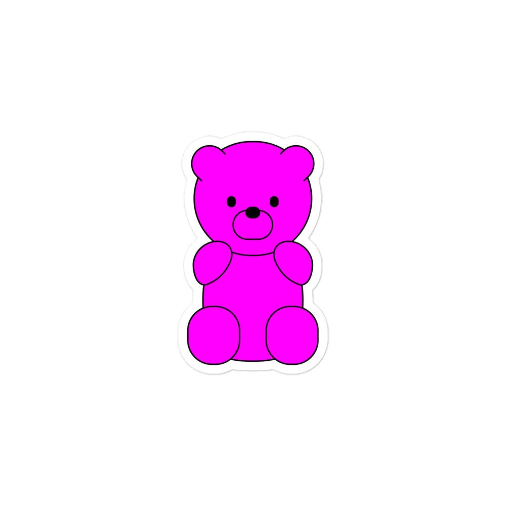 Pink Gummy Bear Sticker - Etsy