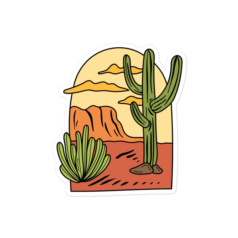Desert Sticker - Etsy