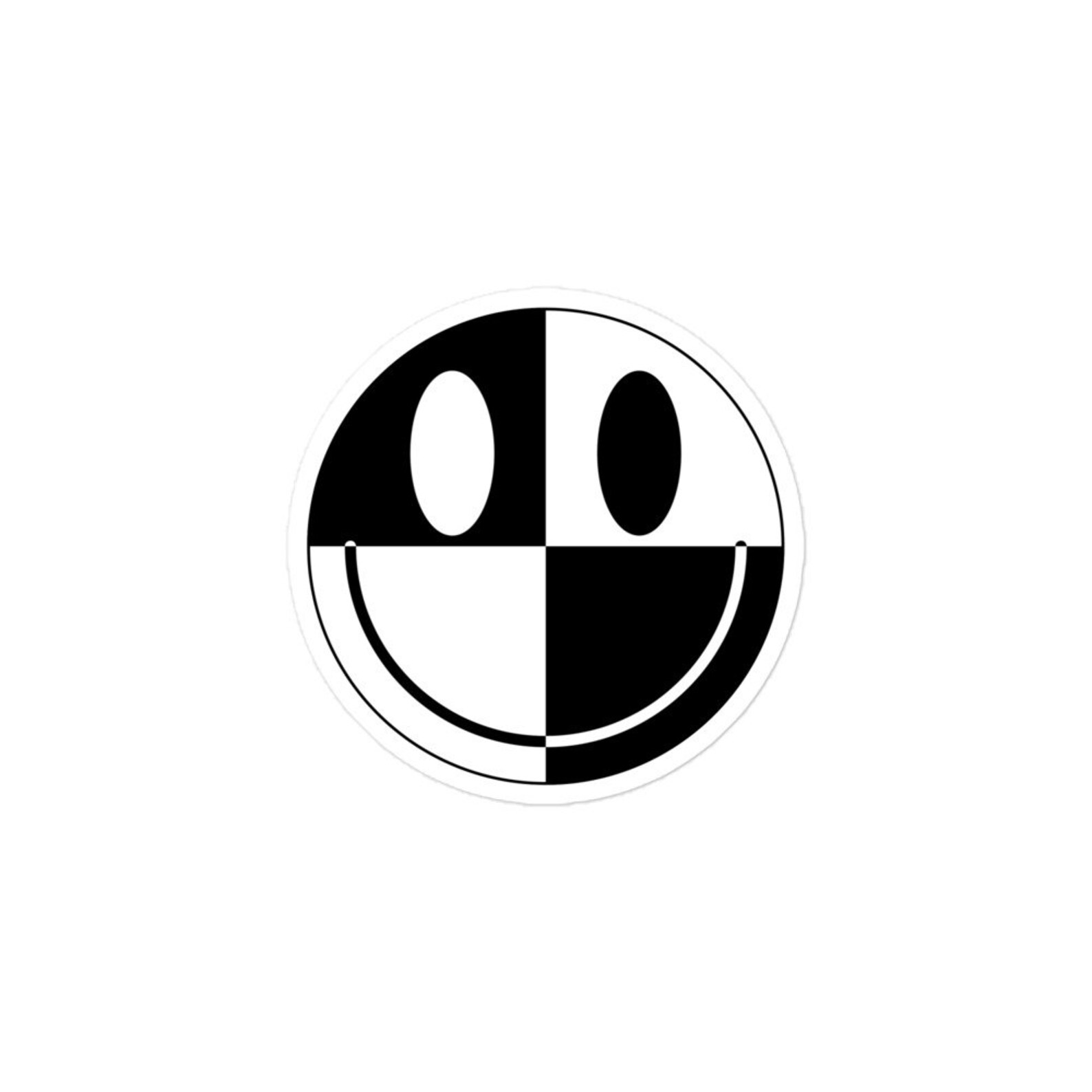Checker Smiley Face Sticker - Etsy