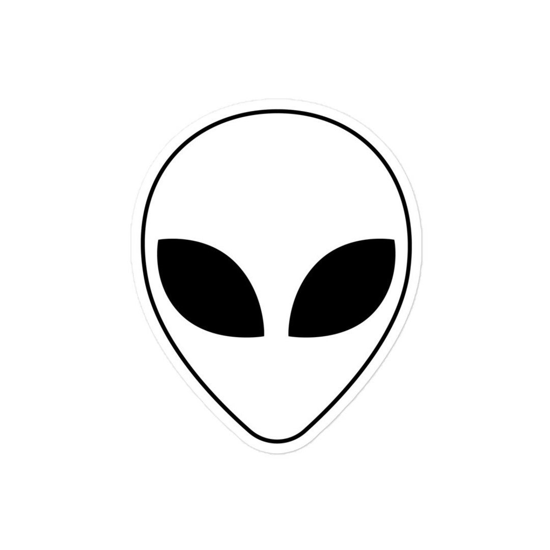 Minimal Alien Sticker - Etsy
