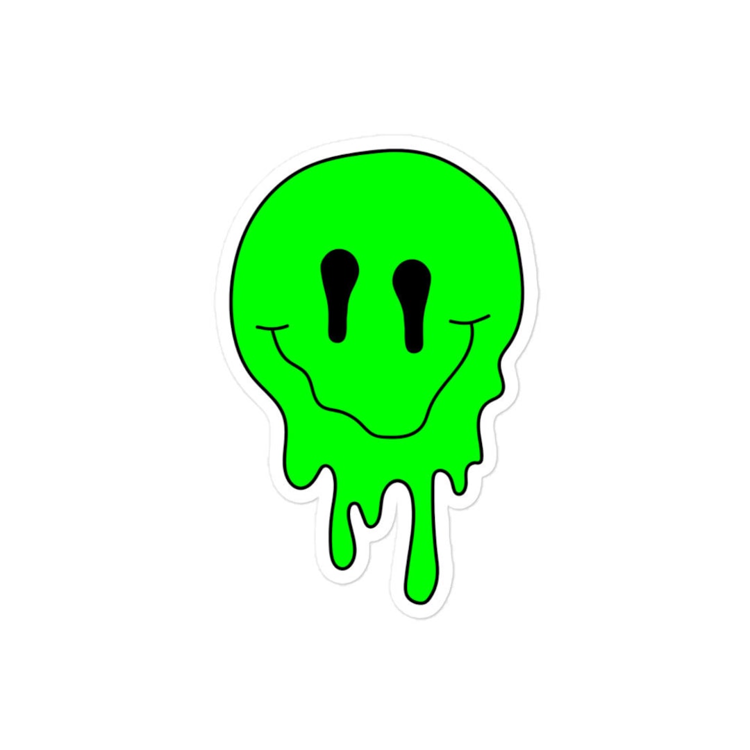 Drip Smiley Face Sticker - Etsy