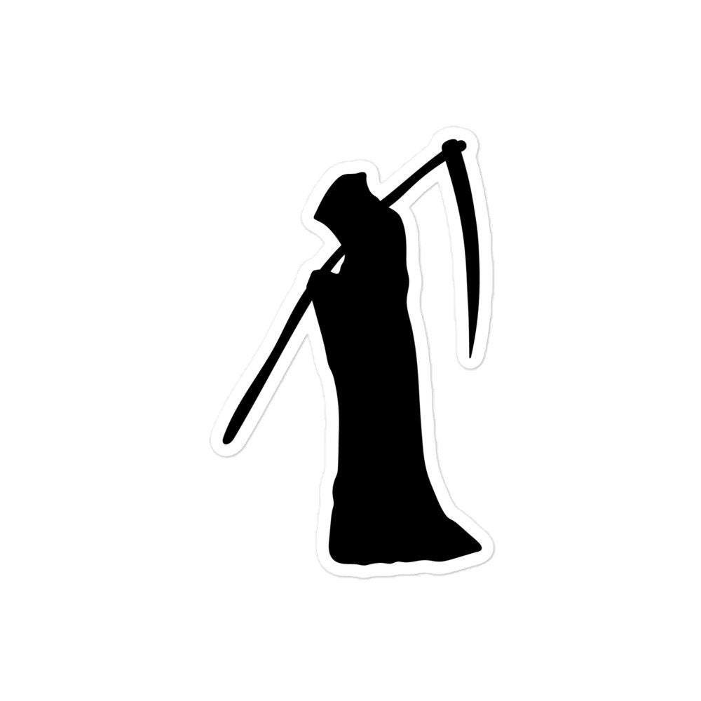 Grim Reaper Silhouette Sticker - Etsy