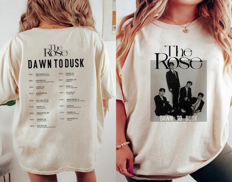 The Rose Kpop Shirt, The Rose 2023 Dawn To Dusk US and Canada Tour ...