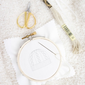 Cable Knit Hat Digital Embroidery Pattern - Etsy