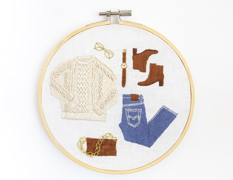 Styling a Knit Sweater Embroidery Kit - Etsy