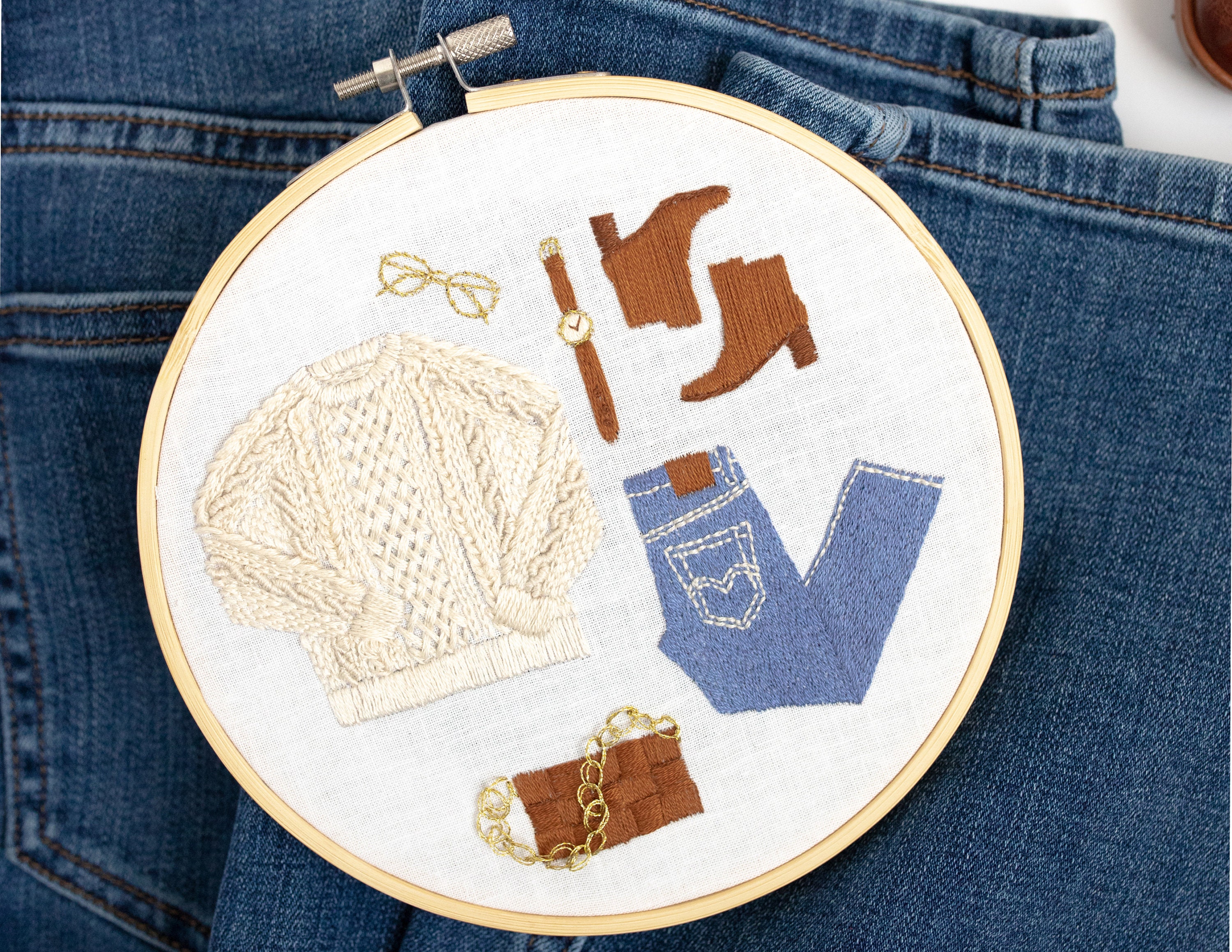 Styling a Knit Sweater Embroidery Kit - Etsy
