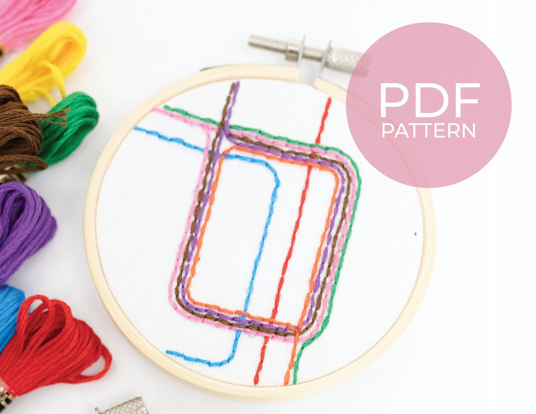 Chicago "l" Loop Digital Embroidery Pattern - Etsy