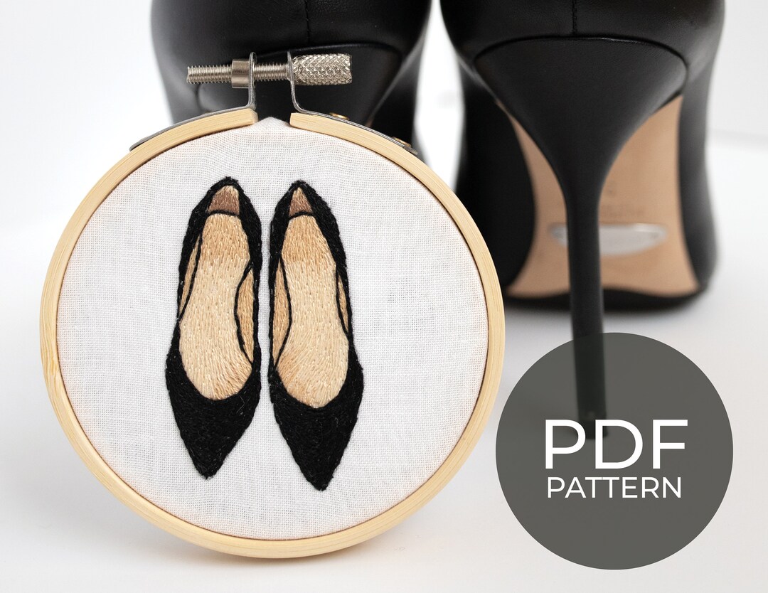 Pair of Heels Digital Embroidery Pattern - Etsy