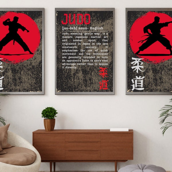 Vintage Judo Poster Go-kyo Judo Gifts Judo Art Prints Judo Belt Martial ...