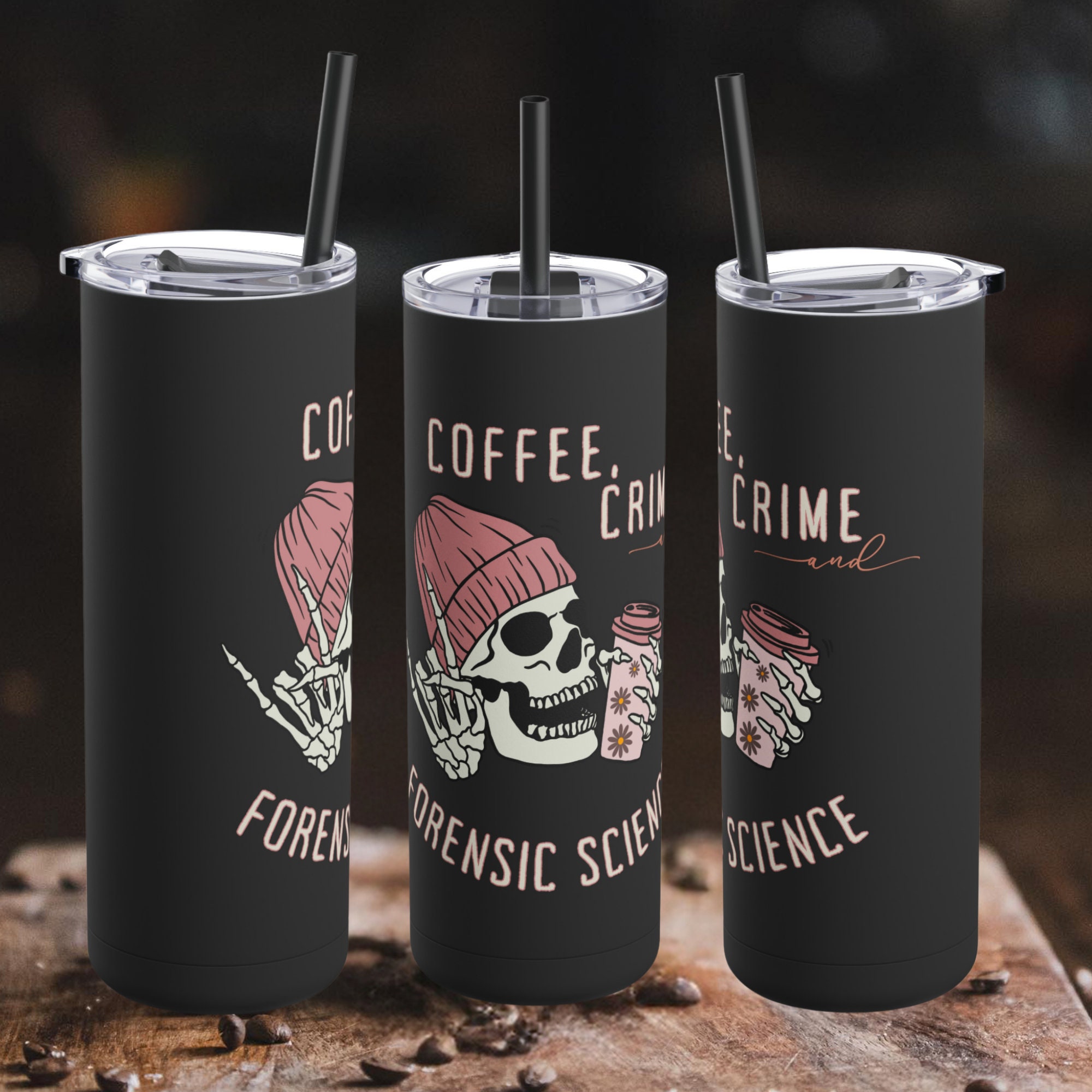 Forensic Science 20oz Skinny Matte Tumbler Gift for Coffee Loving Grad ...