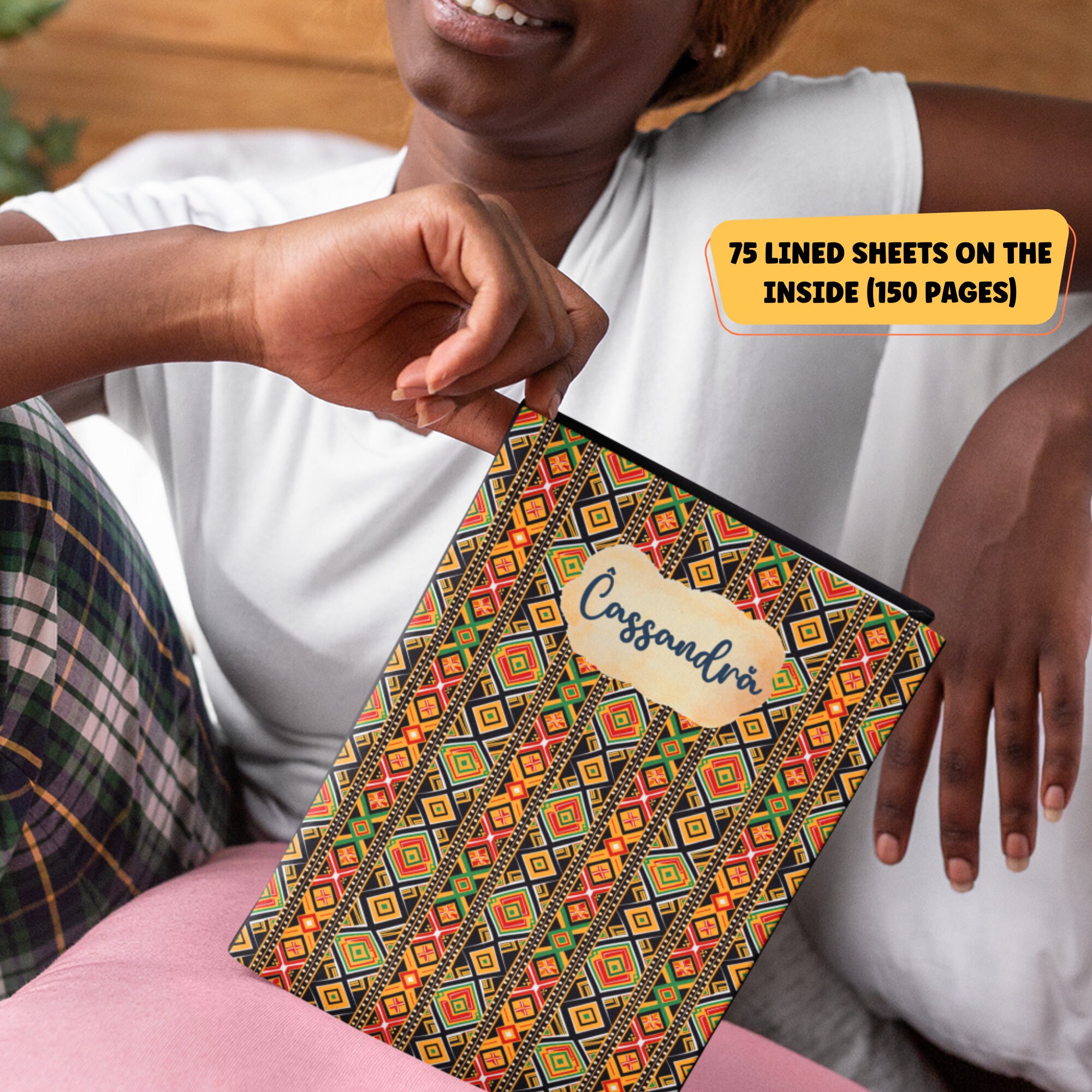 Personalized Afrocentric Tribal Ankara Notepads Juneteenth Gifts ...