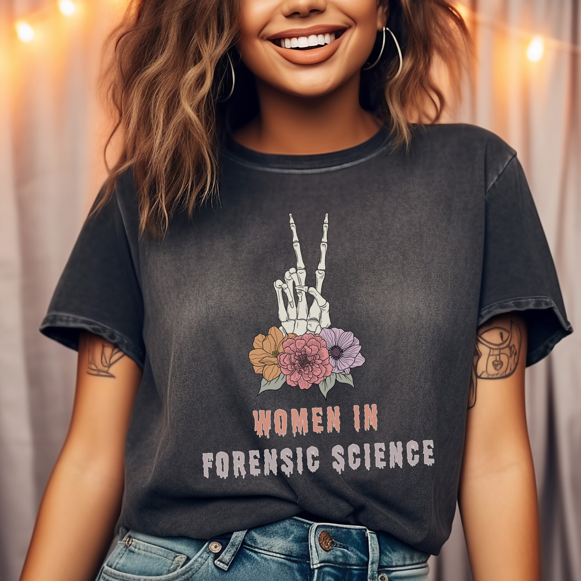 Women in Forensic Science Premium Dyed T-shirt Christmas Gifts Grad ...