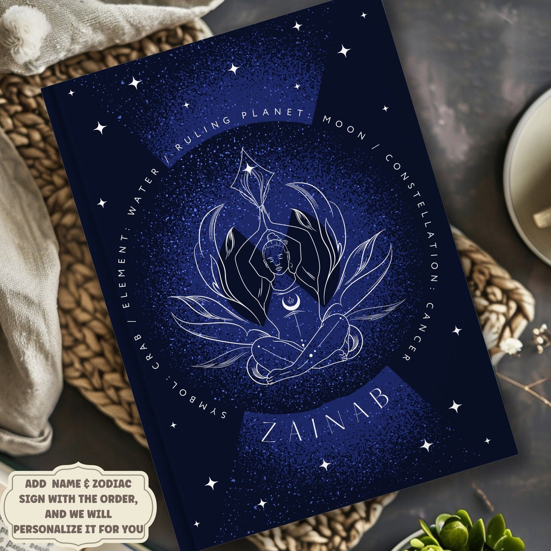 Personalized Zodiac Afrocentric Journal Spiritual Yoga Gifts for ...