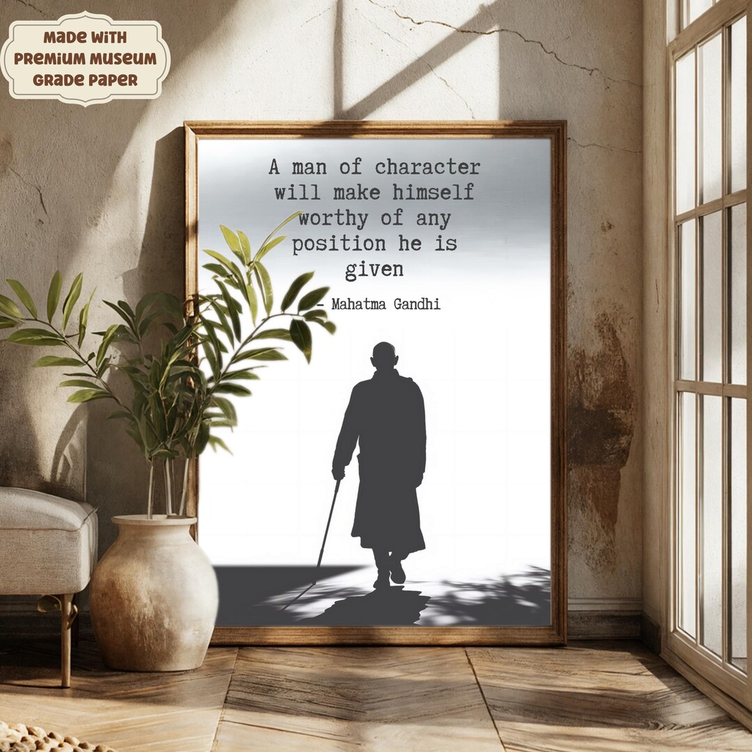 Mahatma Gandhi Quote Poster, Spiritual Leader Art Print - Etsy