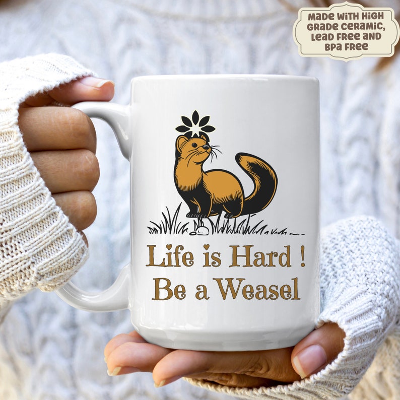 Funny Weasel Coffee Mugs Gifts for Weasel Lover Multiple Options Plush ...