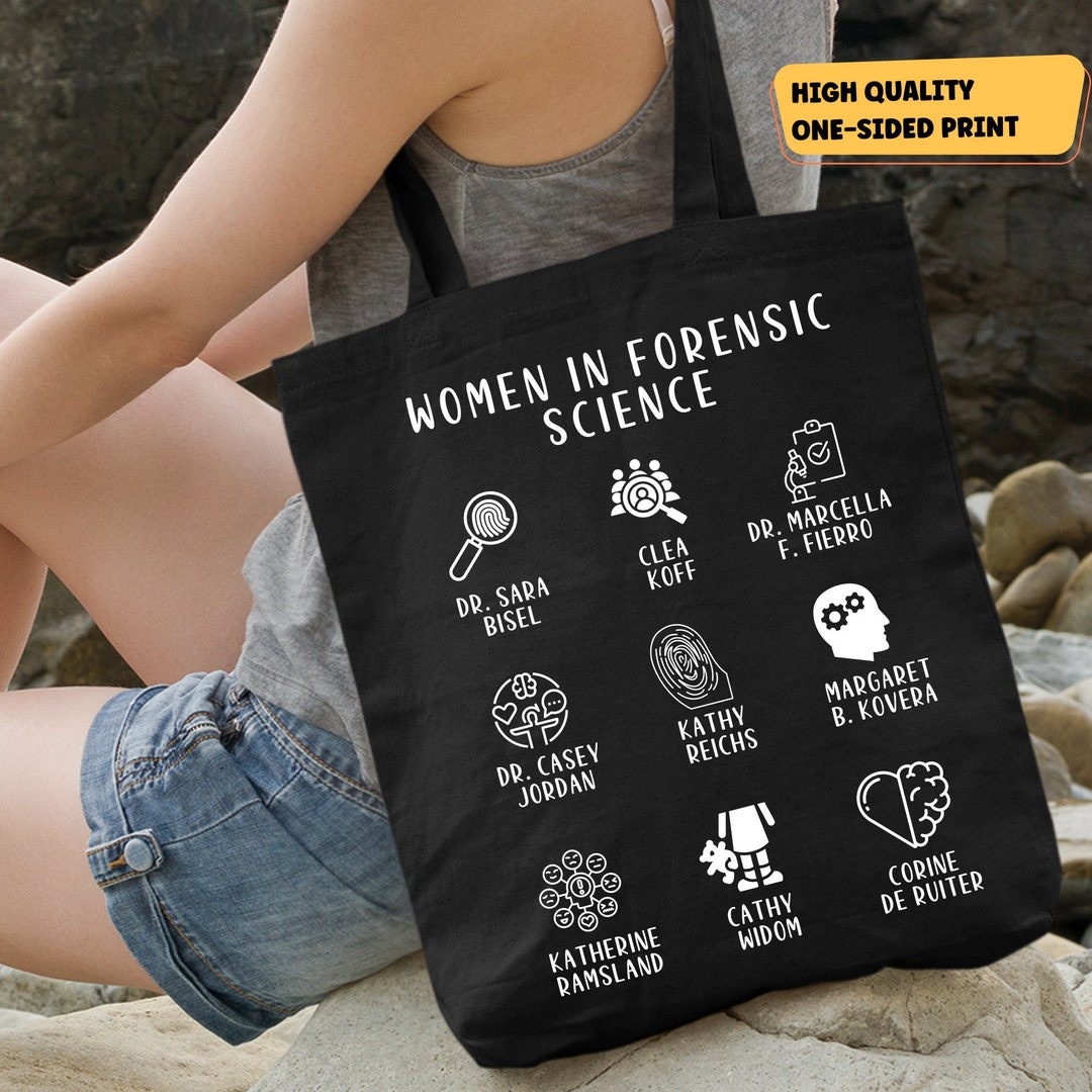 Women in Forensic Science Tote Bag Graduate Gifts Teacher Professor Major Pathology Psychology ...