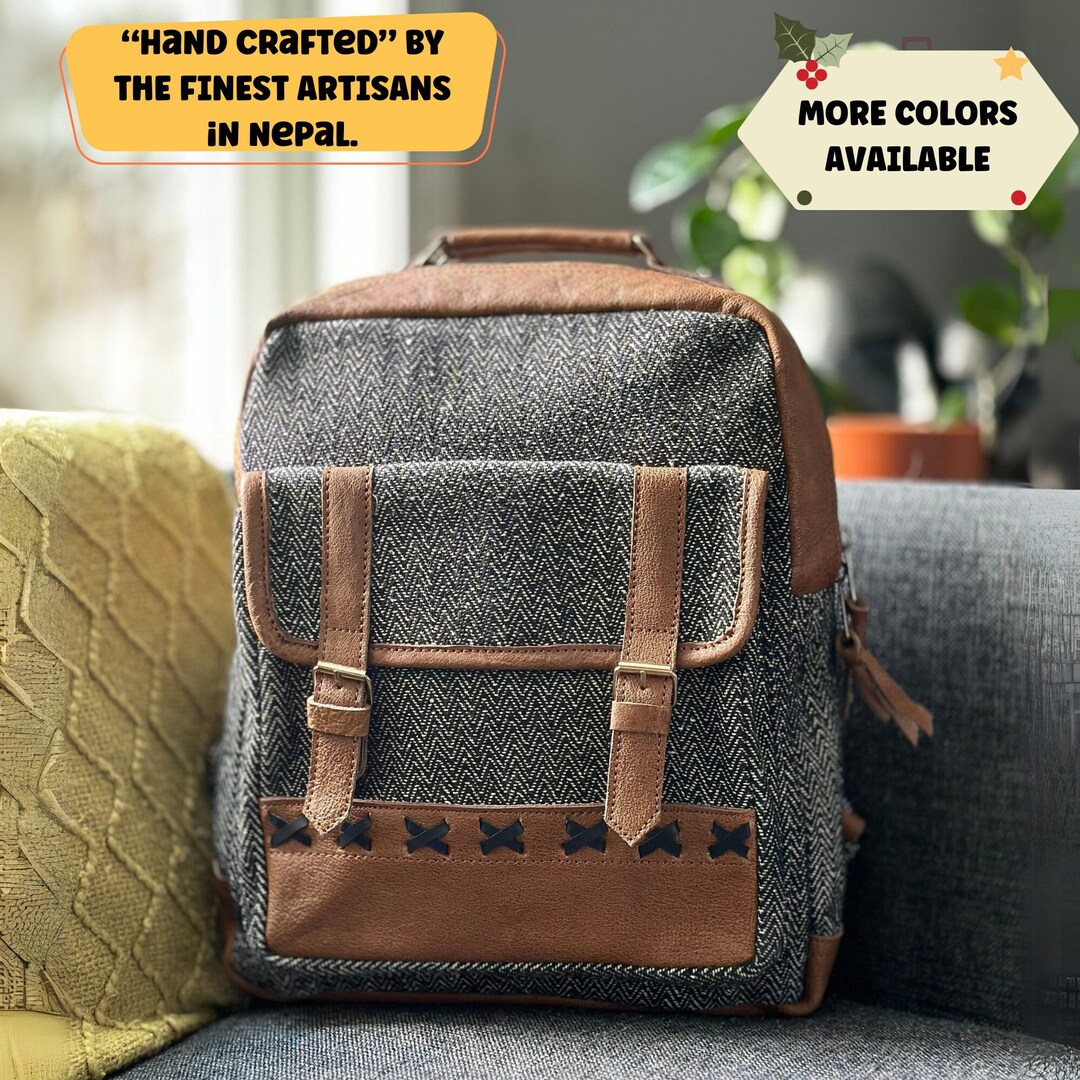 Vintage Leather Backpack Uniquely Crafted Handmade Fashionable Cute Bag ...