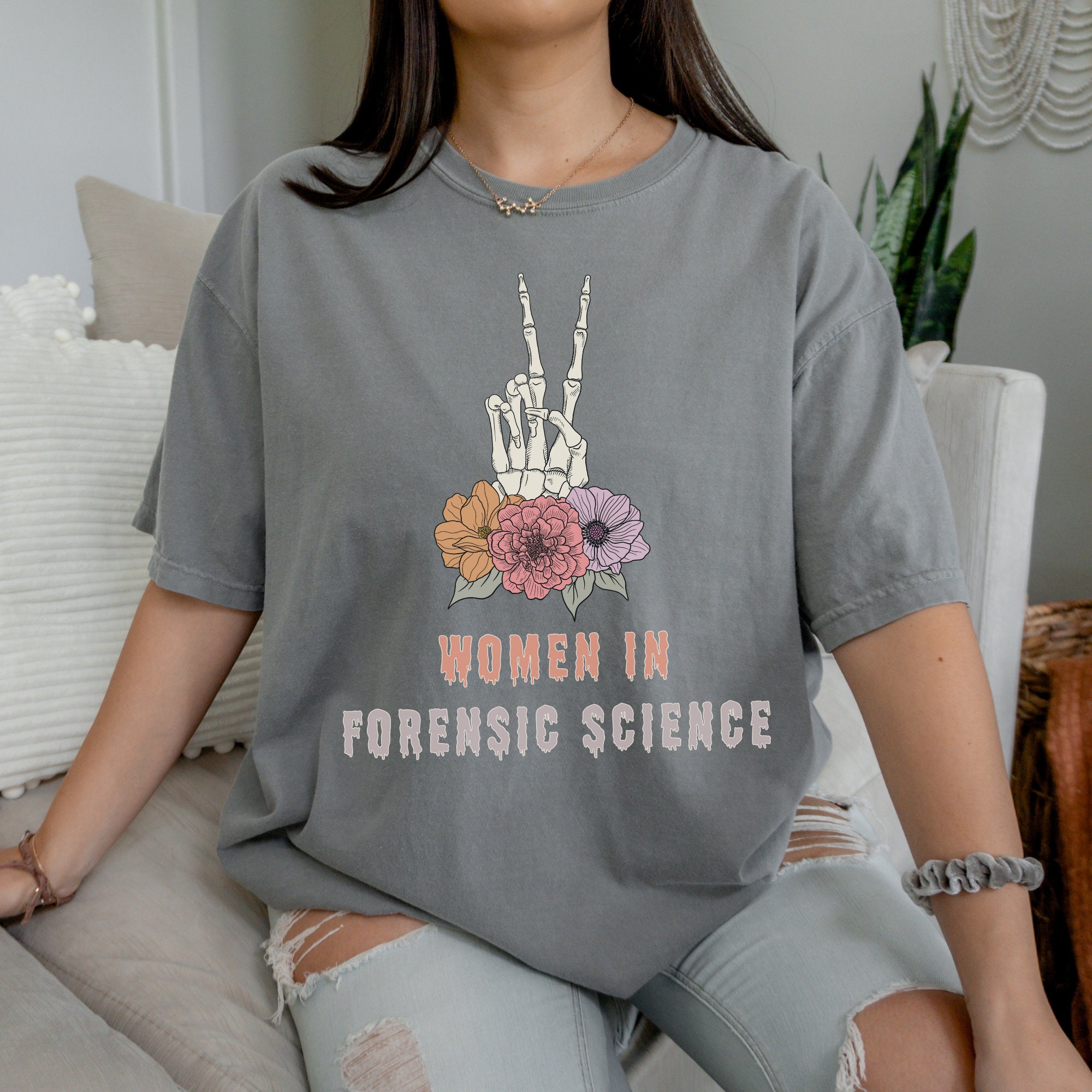 Women in Forensic Science Premium Dyed T-shirt Christmas Gifts Grad ...