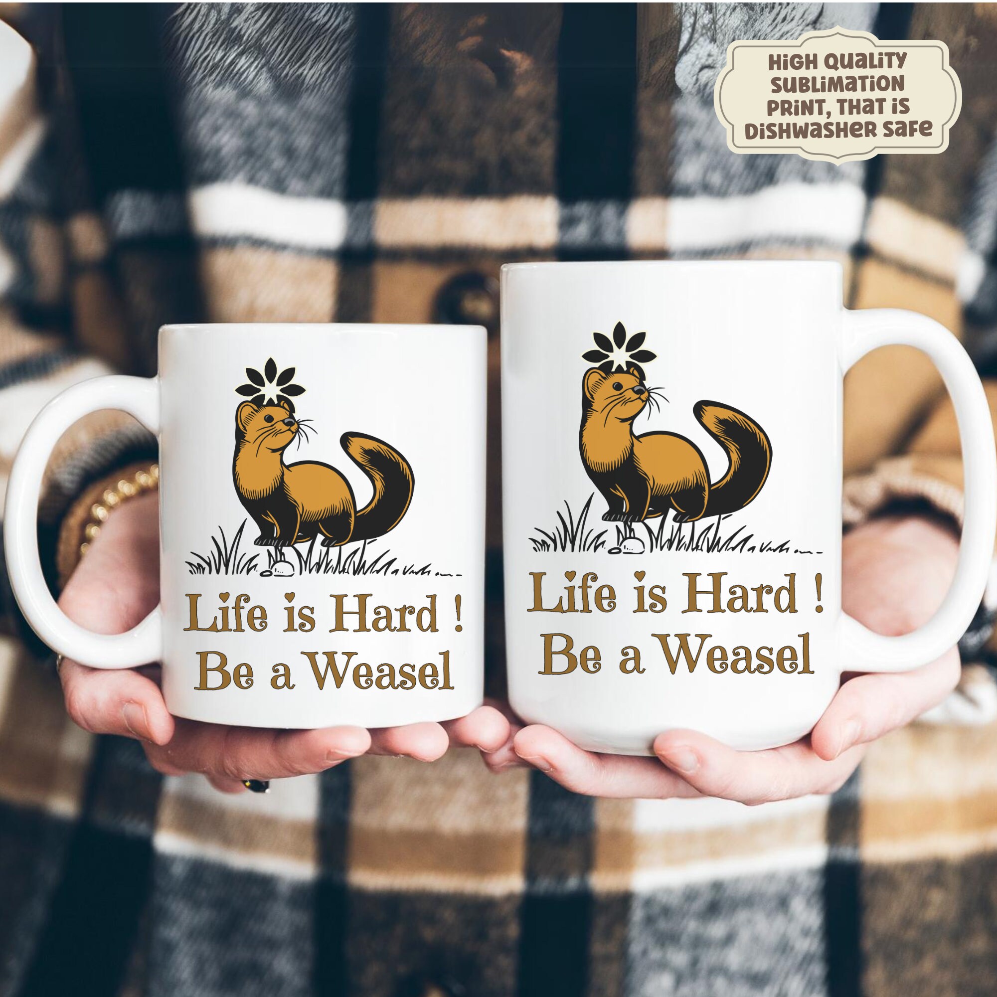 Funny Weasel Coffee Mugs Gifts for Weasel Lover Multiple Options Plush ...