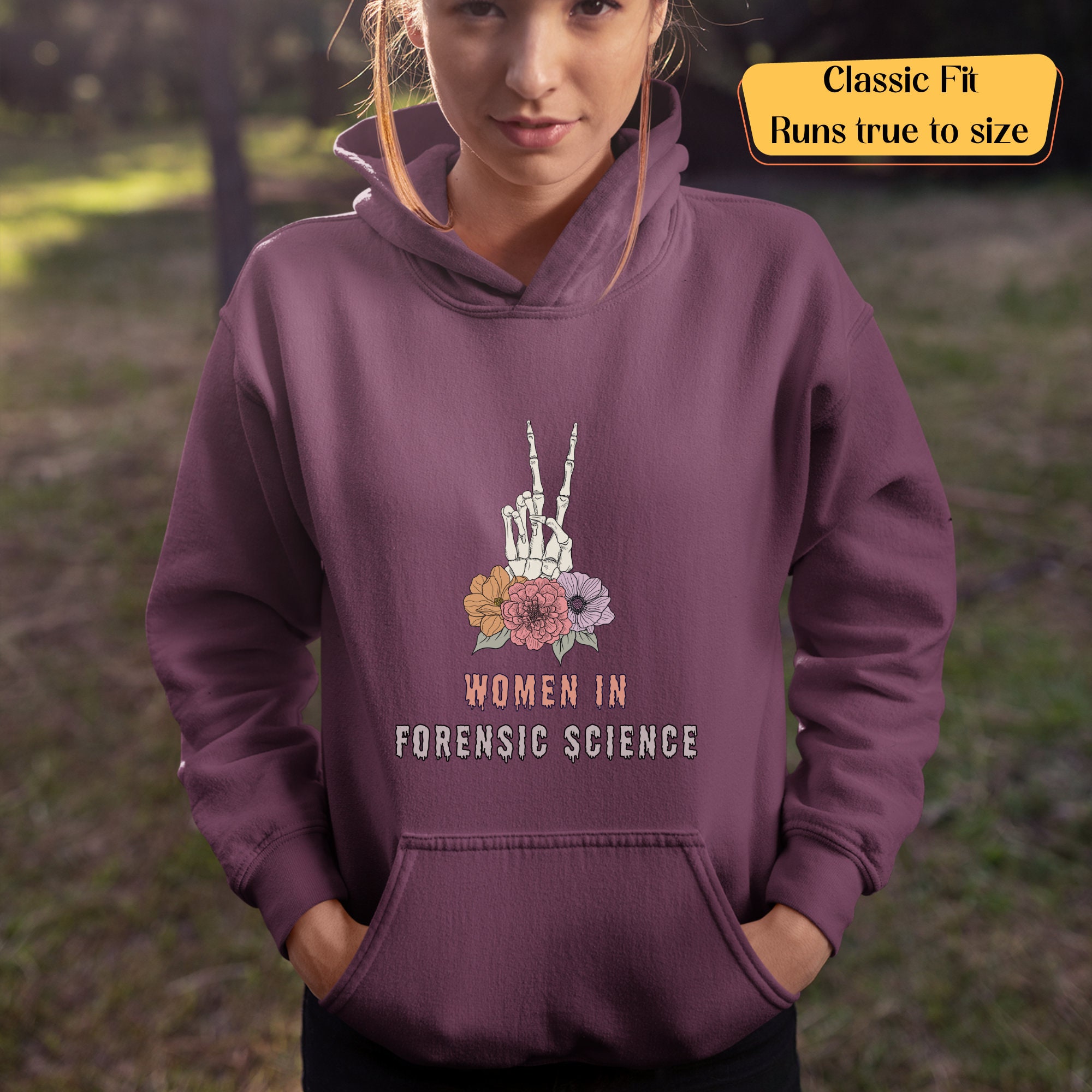 Women in Forensic Science Hooded Sweatshirt Gradgift Teach Professor ...
