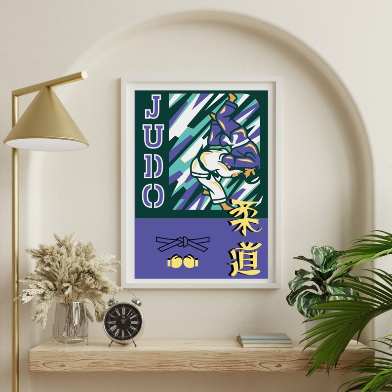 Vintage Judo Poster Go-kyo Judo Gifts Judo Art Prints Judo Belt Martial ...