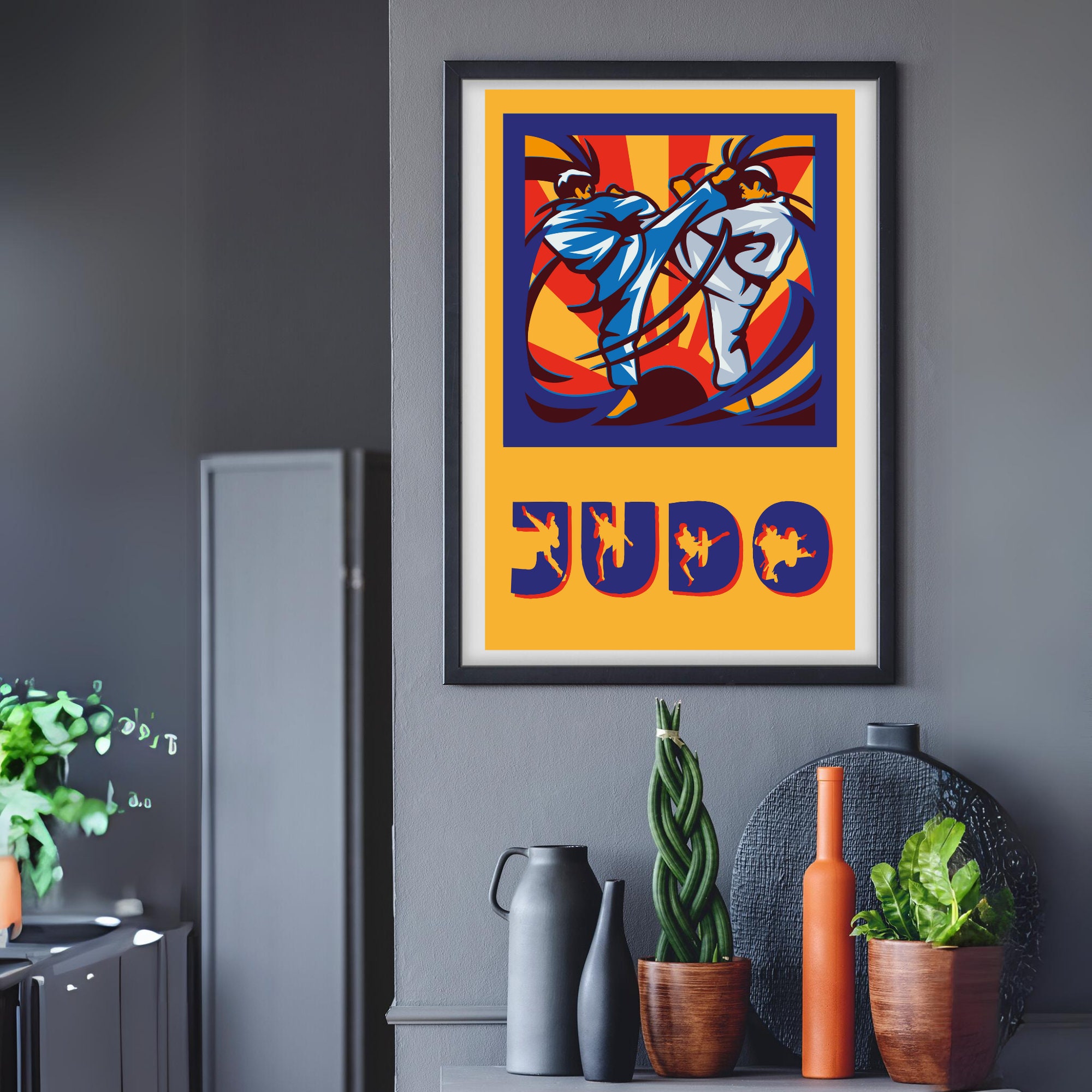 Vintage Judo Poster Go-kyo Judo Gifts Judo Art Prints Judo Belt Martial ...