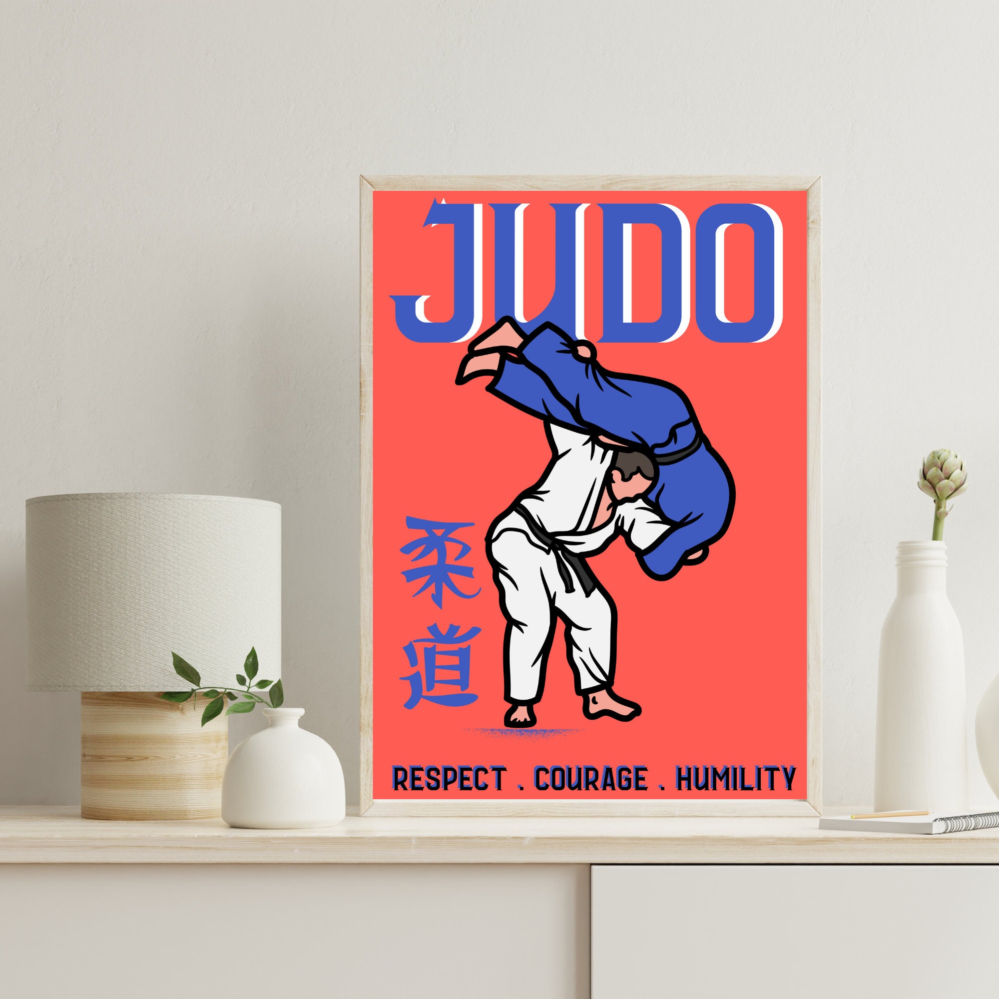 Vintage Judo Poster Go-kyo Judo Gifts Judo Art Prints Judo Belt Martial ...
